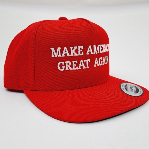 Accessories | Trump Maga Embroidered Flat Bill Truckernwt Snapback Cap ...